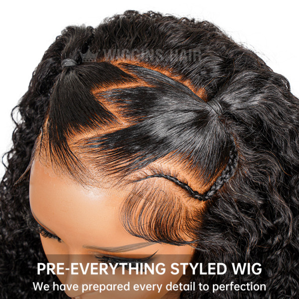 250% Density Popping Curls Pre-Styled Wigs Braided Hairstyle - Wiggins Hair