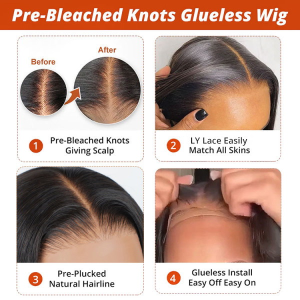 Ready And Go Wig-Glueless Body Wave Human Hair Wigs - Wiggins Hair