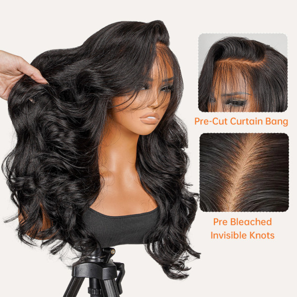 Pre-Styled C Part Wig With Layered Curls HD 13x4 Wigs 250% Density ...