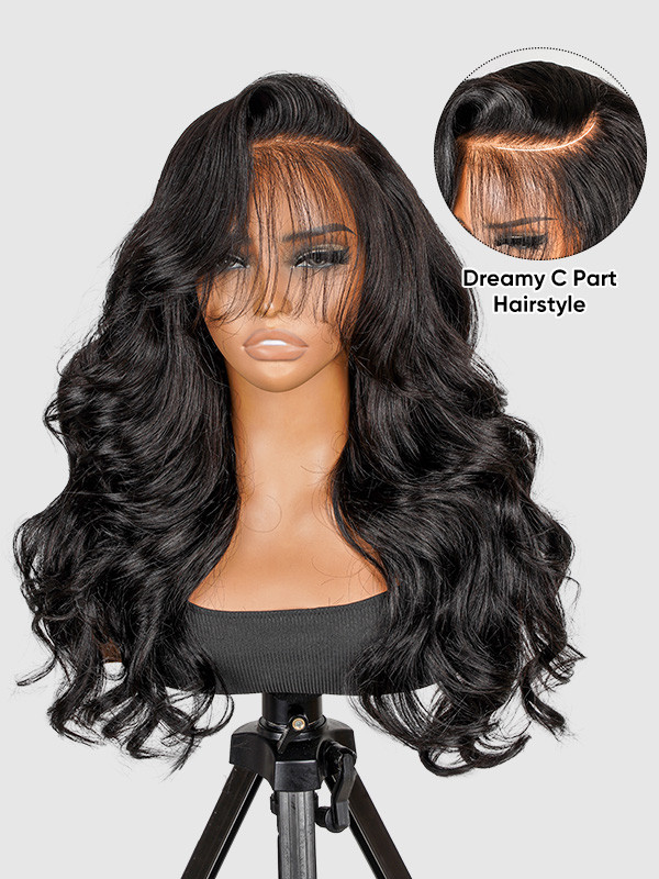 Pre-Styled C Part Wig With Layered Curls HD 13x4 Wigs 250% Density ...