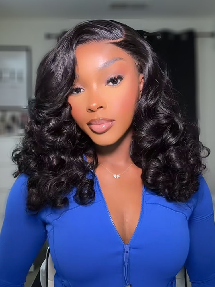 Bouncy Funmi Curly Gluless Wigs HD 13x4 Pre Cut Lace Front Wear And Go ...
