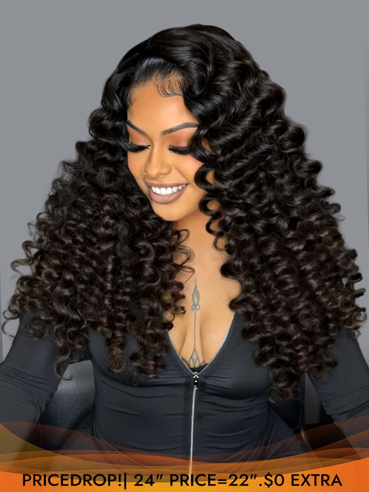 Bouncy Boba Wand Curls On Wig Pre-Plucked 7x5 13x4 Wigs - Wiggins Hair