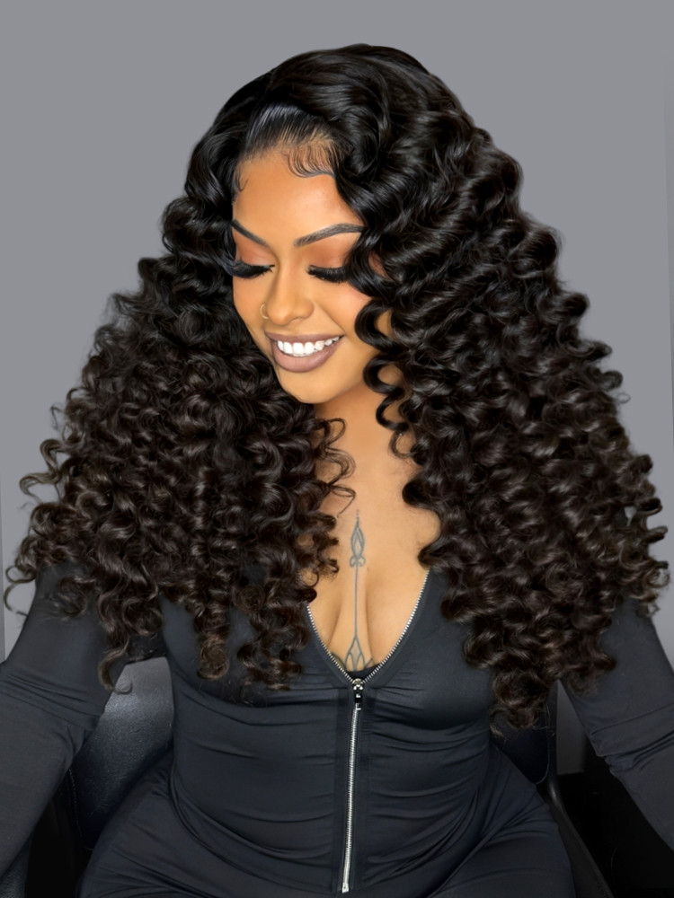 Bouncy Boba Wand Curls On Wig Pre-Plucked 7x5 13x4 Wigs - Wiggins Hair
