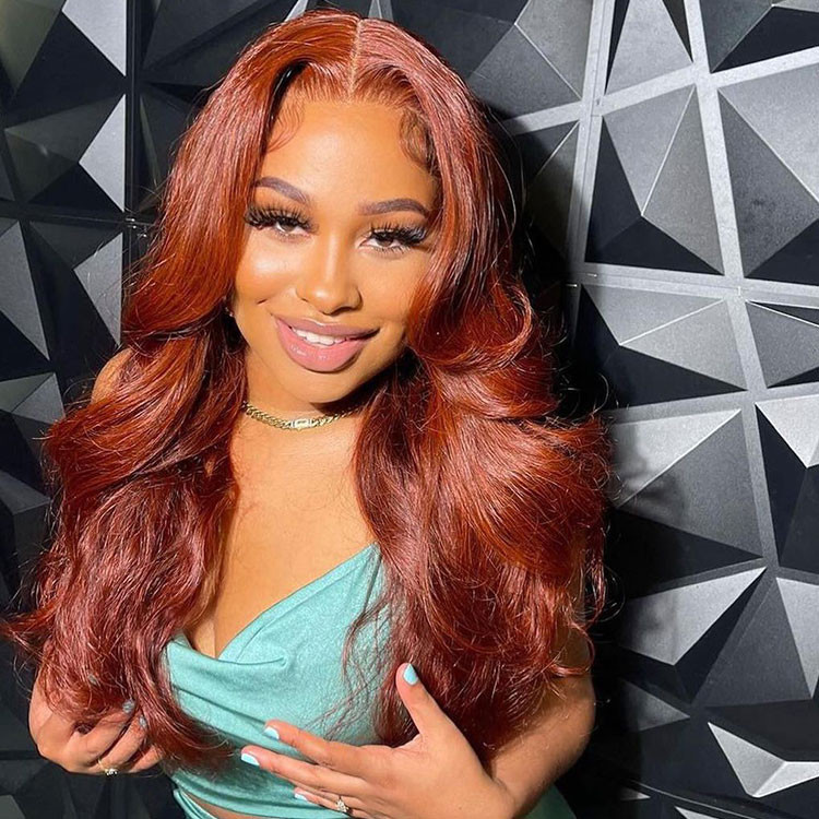 Maple Red Lace Front Wig Body Wave Glueless Red Wigs - Wiggins Hair ...