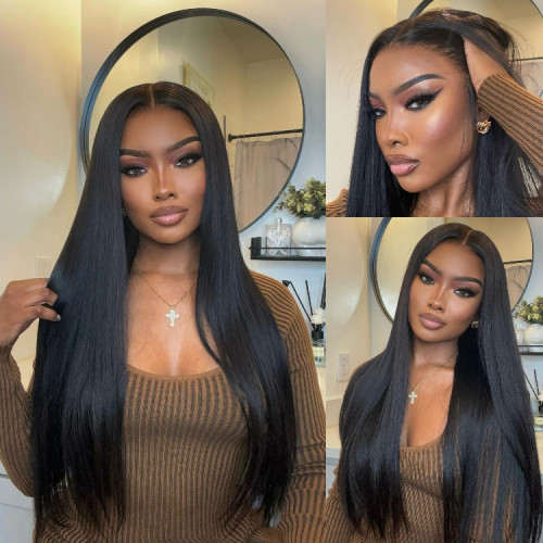 Body Wave 6x6 Closure Wigs 18-36 Inches Deep Parting Long Human Hair ...