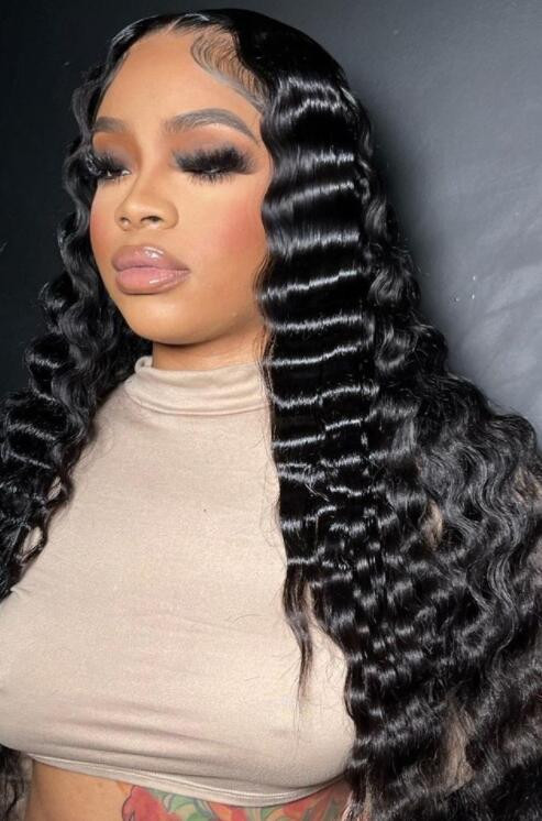 Crimp Wigs Human Hair Lace Frontal Wigs For Women - Wiggins Hair ...