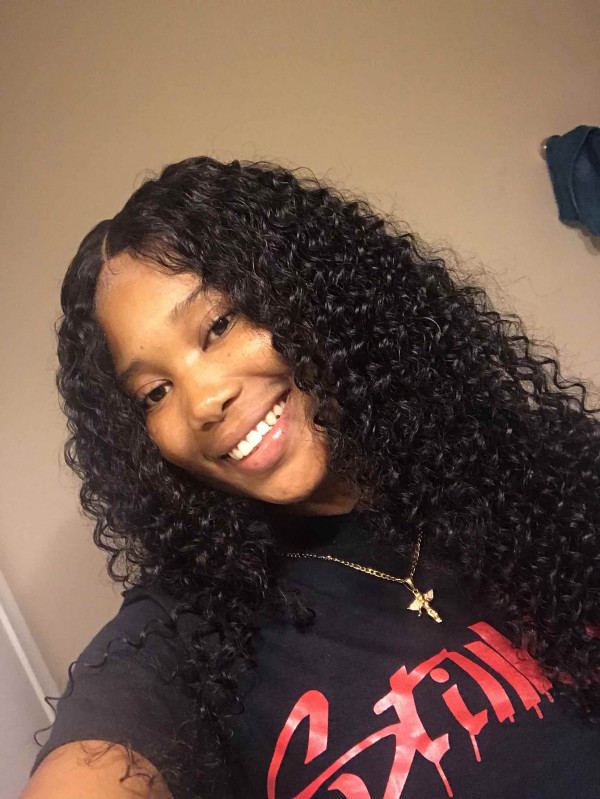 Brazilian Curly Hair 3 Bundles With 6*6 Lace Closure Free/Middle/Three ...